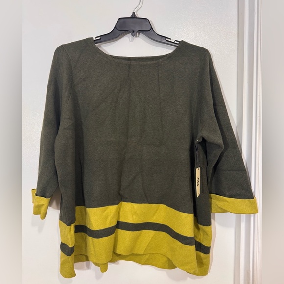 Max Studio | Tops | Max Studio Olive And Yellow Sweatshirt | Poshmark